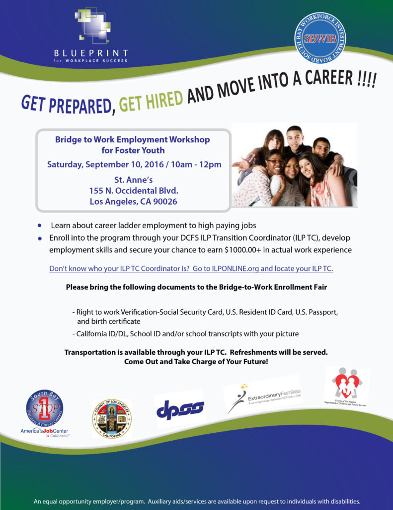 Bridge to Work Employment Workshop - ExtraordinaryFamilies